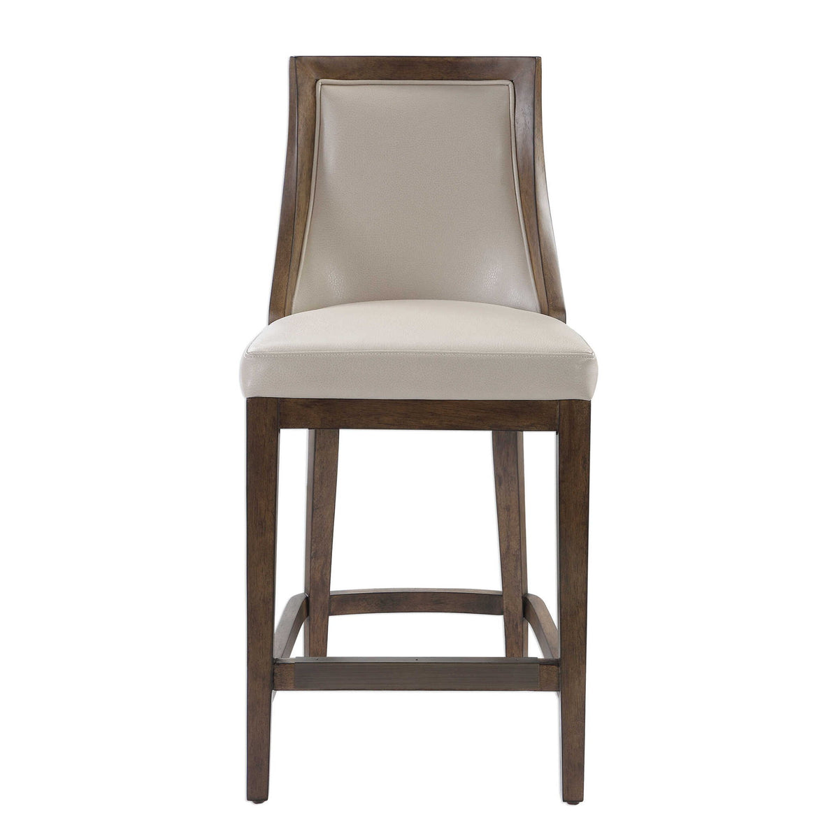 Purcell - Leather Counter Stool - Beige – Domestic Possessions