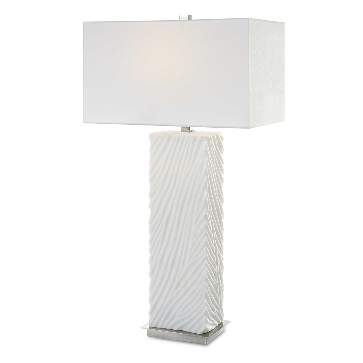 Pillar - Marble Table Lamp - White – Domestic Possessions